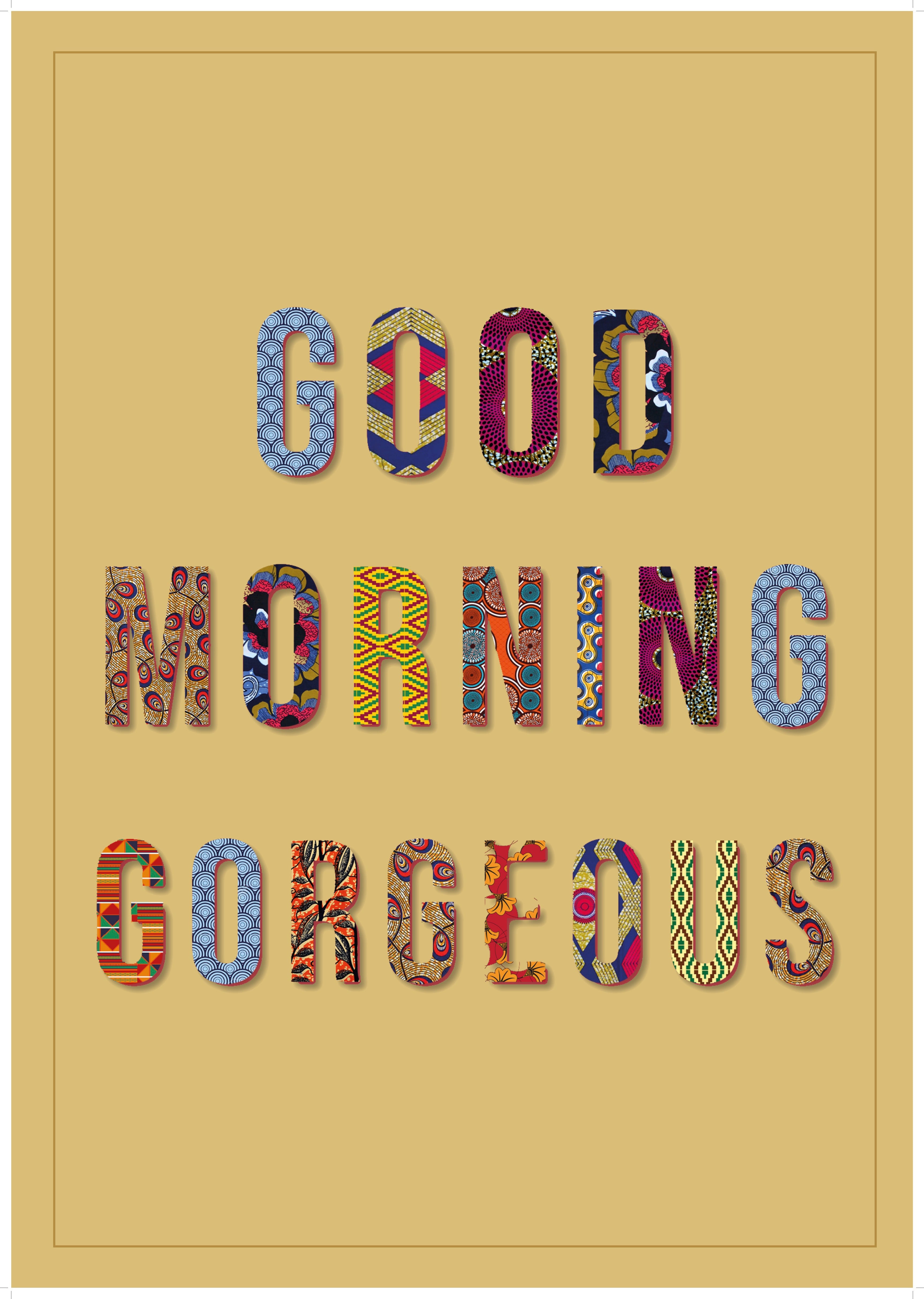 Good Morning Gorgeous Poster Print – The Cornrow