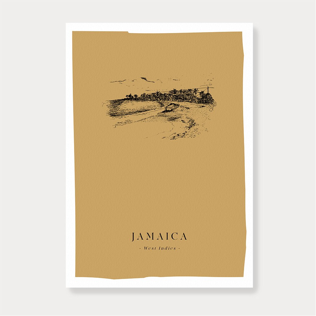 Jamaica Beach Print | Shop Caribbean inspired Prints and Illustrations ...